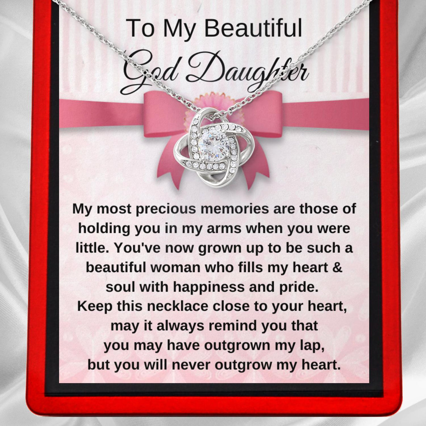 Buy God Daughter Necklace – Sterling Silver Love Knot Gift